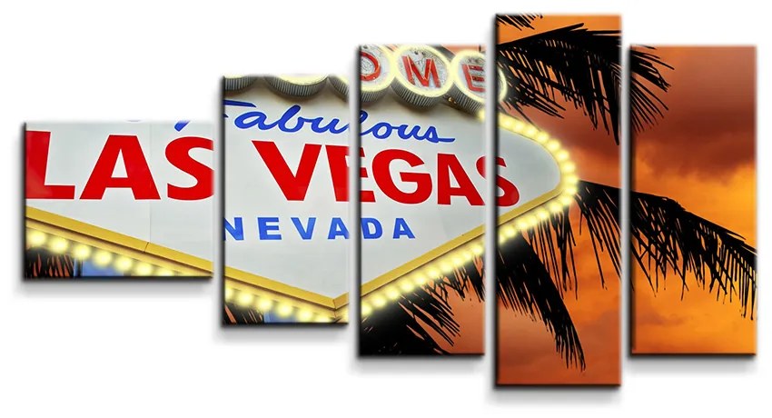 Sablio Obraz - 5-dílný Fabulous Las Vegas - 100x60 cm