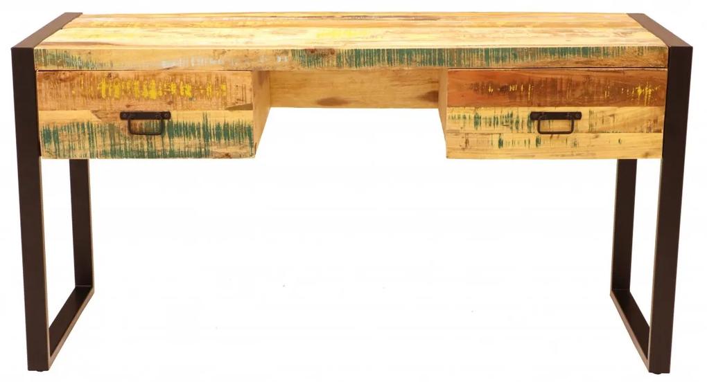Psací stůl Retro 160x76x70 z recyklovaného mangového dřeva Old spice