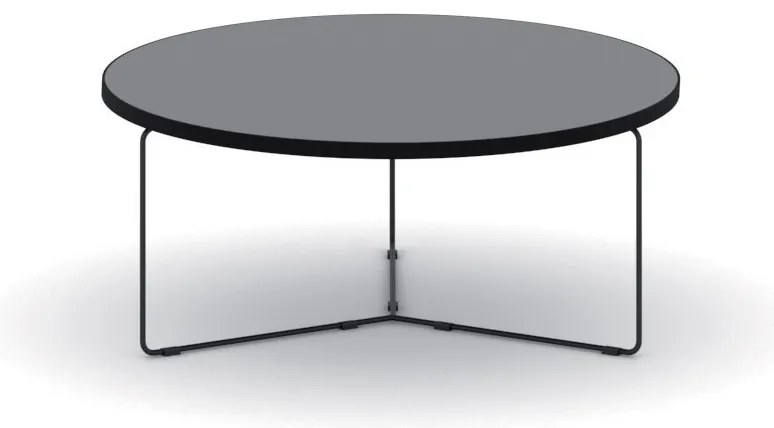 Kulatý konferenční stůl TENDER, průměr 90 cm, grafit