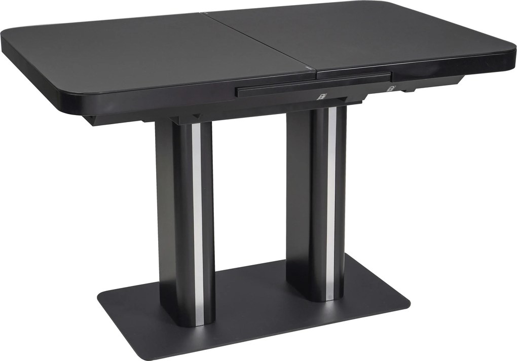 XXXLutz JÍDELNÍ STŮL, černá, 120-160/80/76 cm Hom`in - Jídelní stoly - 000069005202
