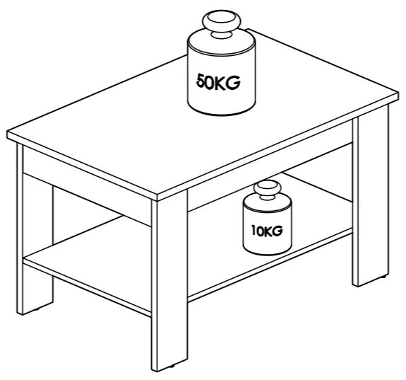 Konferenční stolek DIANDRA - dub artisan