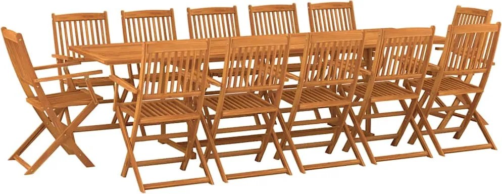 13dílný zahradní jídelní set 280x90x75cm masivní akáciové dřevo 3086991