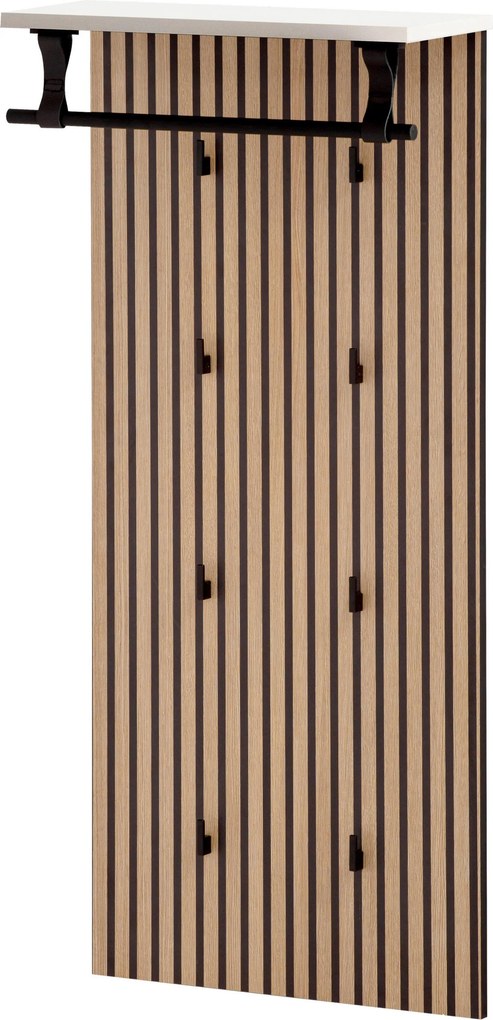 XXXLutz ŠATNÍ PANEL, černá, barvy dubu, 50/110,6/20,9 cm MID.YOU - Šatní panely - 000895002301