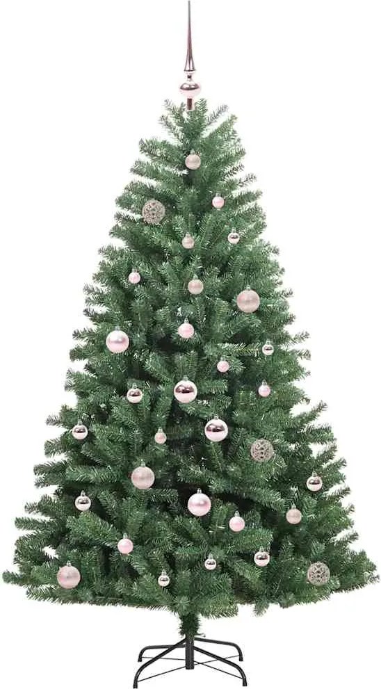 Umělý Skládací Vánoční Strom Zelená 150 cm PVC a kov 3395480