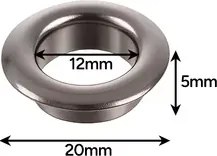 Sada 100 ks oček na plachty s nýtovačkou a děrovačem