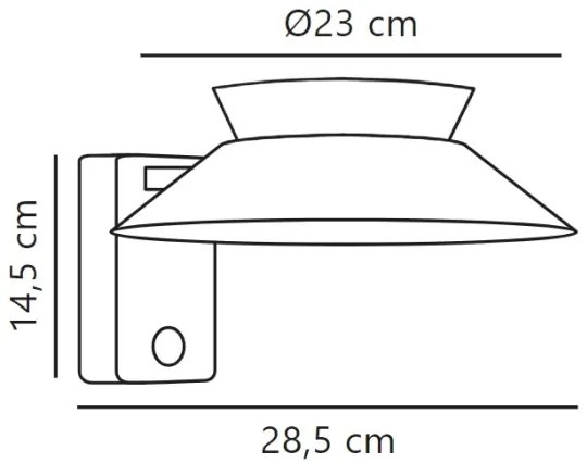 Nordlux - LED Solární nástěnné svítidlo se senzorem JUSTINA LED/5W/3,7V IP44