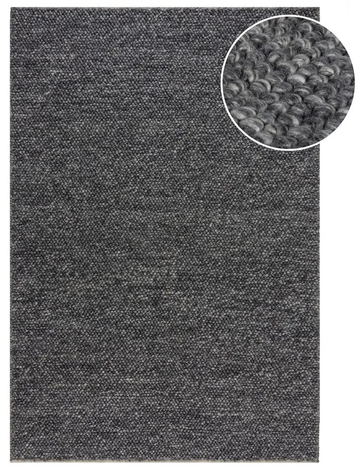 Tmavě šedý ručně tkaný koberec s příměsí vlny 160x230 cm Minerals – Flair Rugs