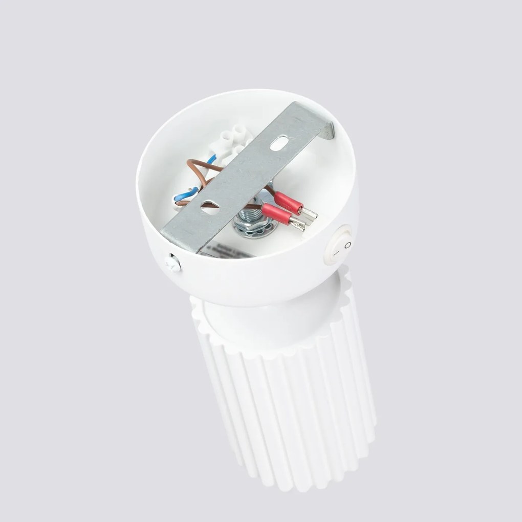 Sollux Lighting Nástěnné svítidlo KARBON bílé s vypínačem
