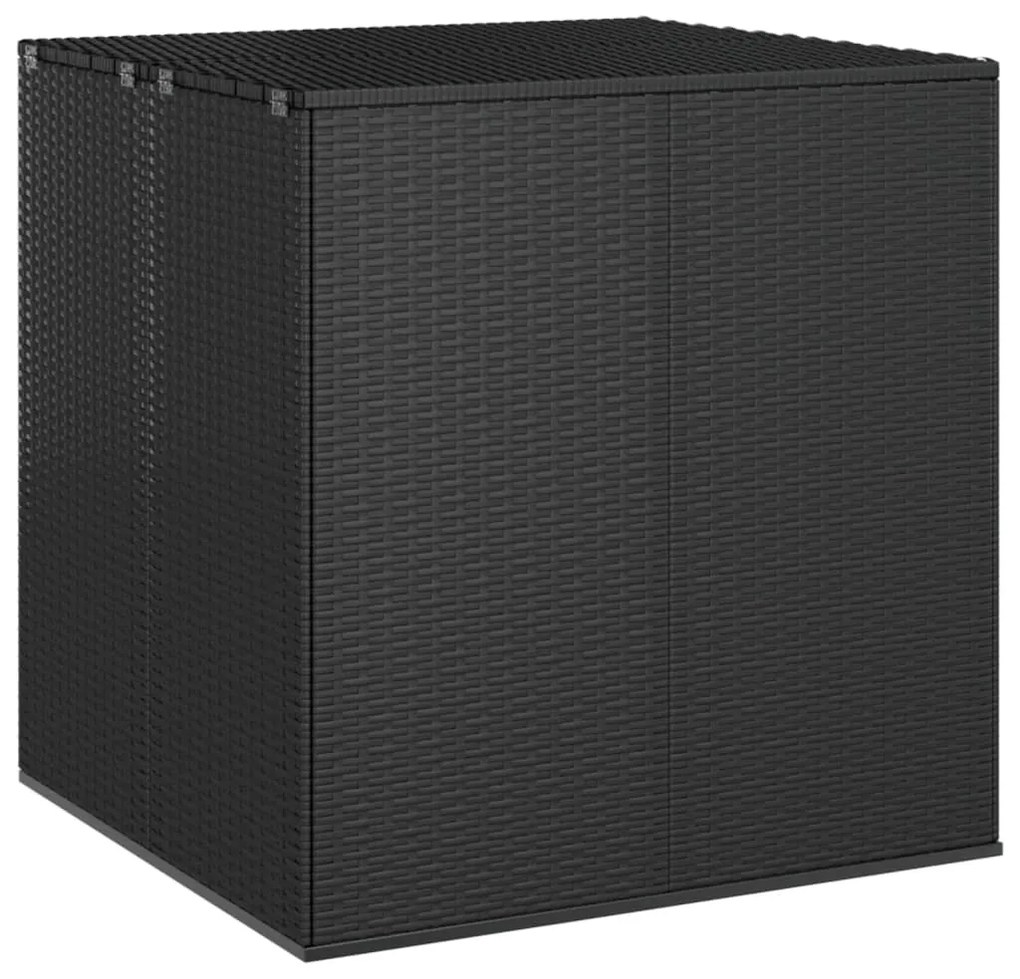 Zahradní úložný box PE ratan 100 x 97,5 x 104 cm černý 317226