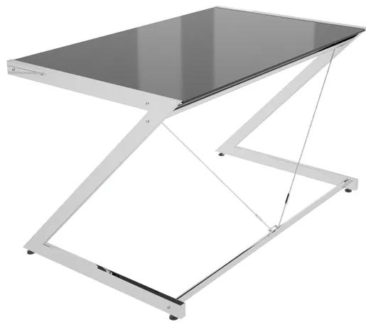 Kancelářský stůl Zoom 152x76 cm, chrom/černá