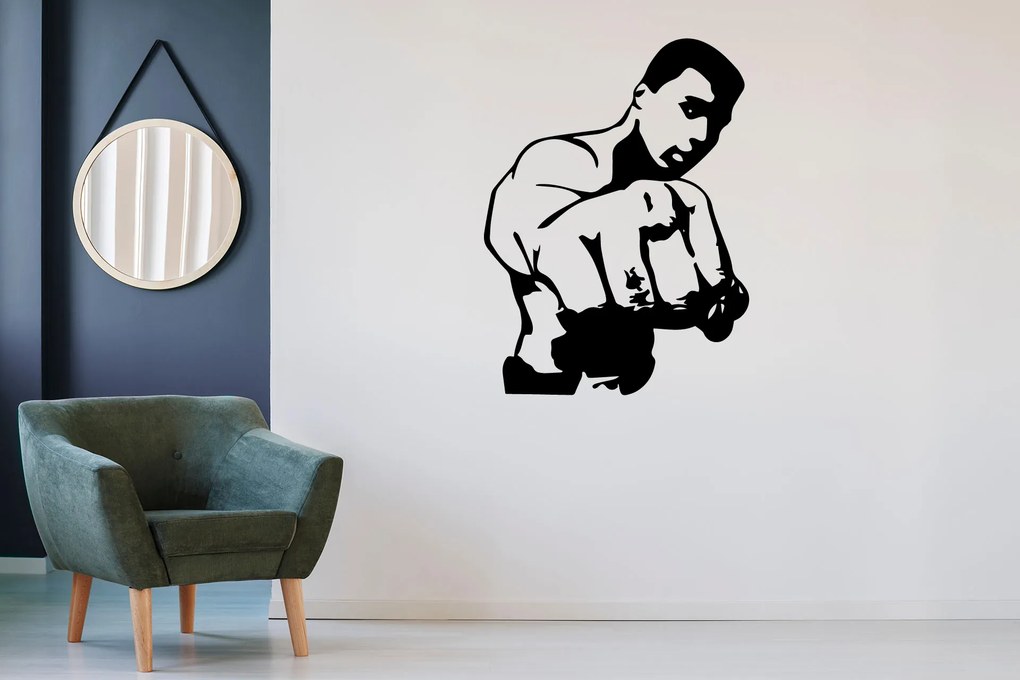 Lepy.cz Samolepka na zeď Muhammad Ali Velikost (šířka x výška): 30x40cm, Barevná varianta: Černá