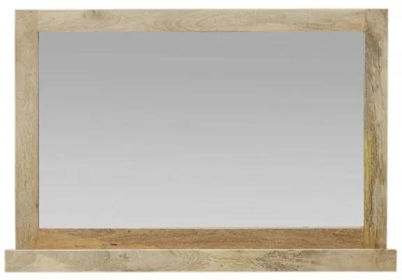 Indický nábytek - Zrcadlo Hina 120x80 z mangového dřeva Mango natural