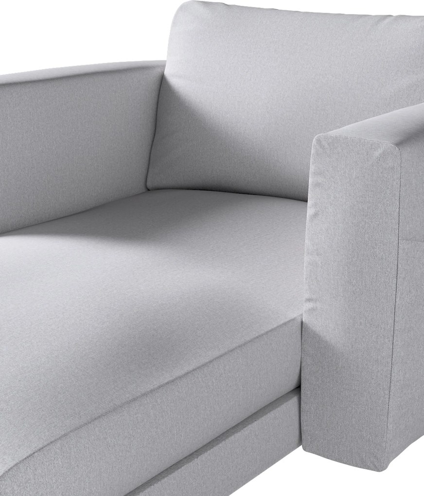 Potah na IKEA Norsborg šezlong s loketními opěrkami barva šedá látka pletený vzor