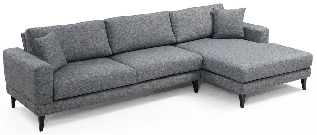 Hanah Home Rohová pohovka NORDIC tmavě šedá pravá 560ARE1104