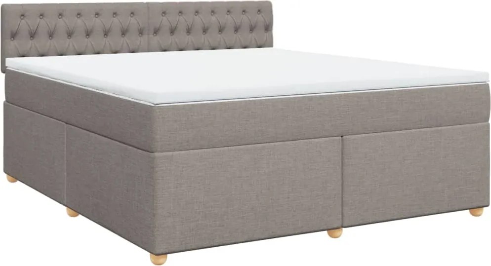 Box spring postel s matrací taupe 180x200 cm textil 3286770