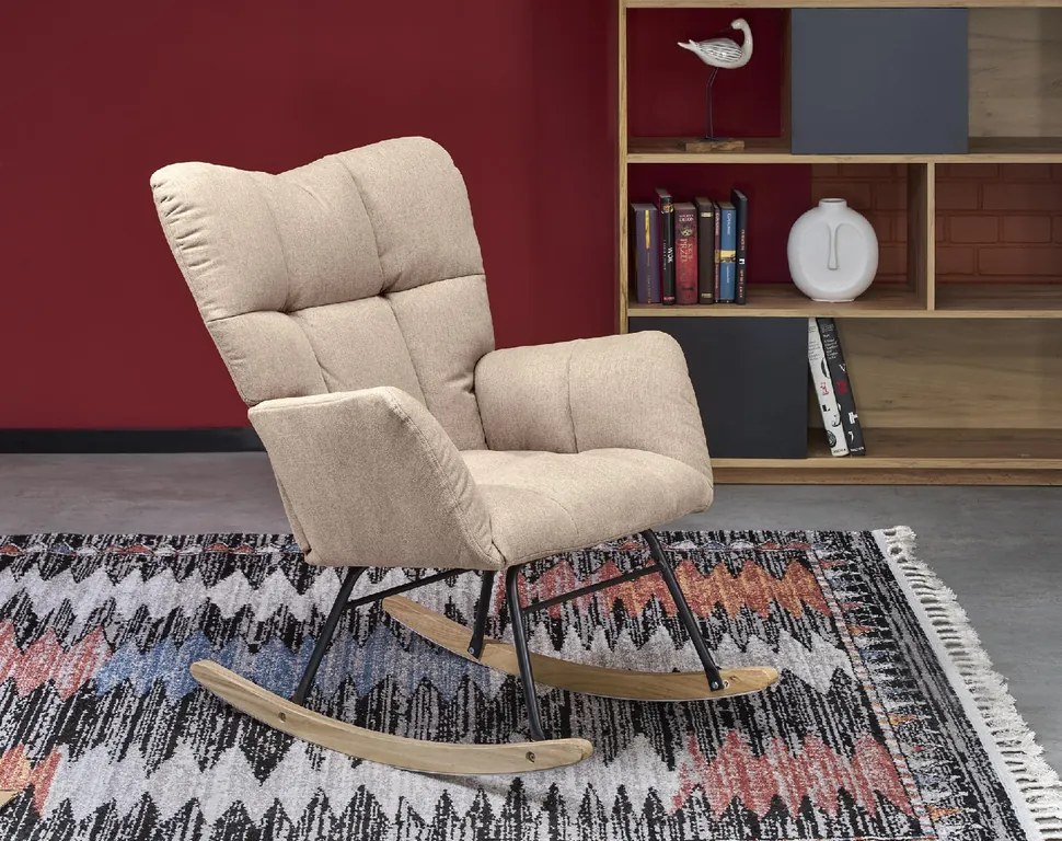 HALMAR VASCO houpací křeslo béžové