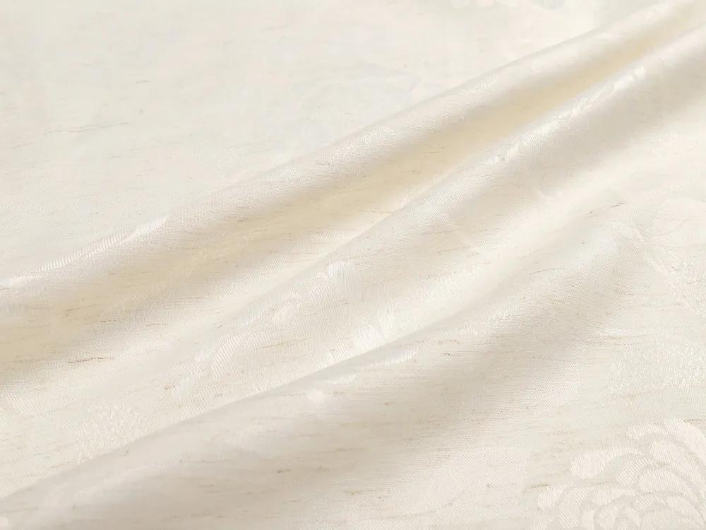 Biante Teflonový běhoun na stůl TF-054 Květy na režném 35x140 cm