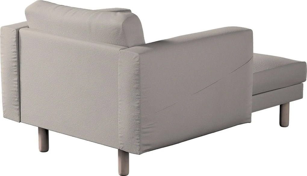 Potah na IKEA Norsborg šezlong s loketními opěrkami barva béžová látka pletený vzor