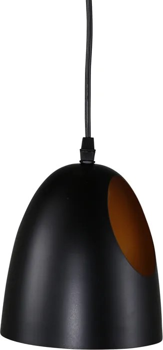 Černá designová závěsná lampa ELDA