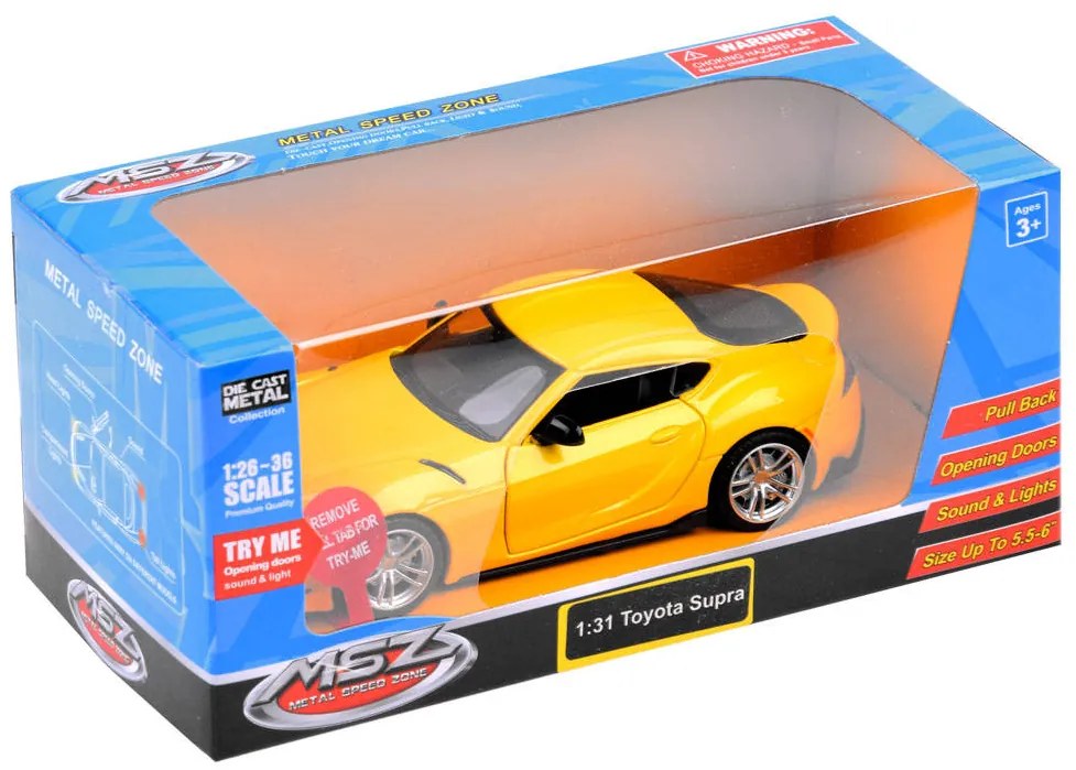 Auto Toyota GR Supra 1:31 kovový vůz ZA3758