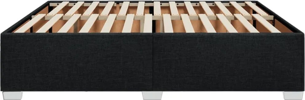 Rám postele bez matrace černý 200 x 200 cm textil 3284501