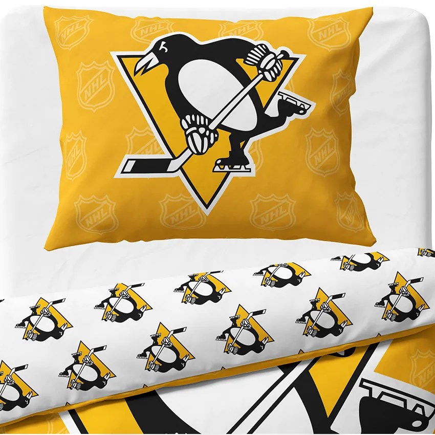 Hokejové povlečení NHL Pittsburgh Penguins Shields Velikost: 135x200 + 80x80 cm