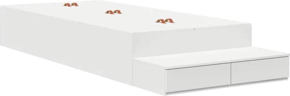 Rám postele s úložným prostorem Bílá 100 cm Kompozitní dřevo 3335613