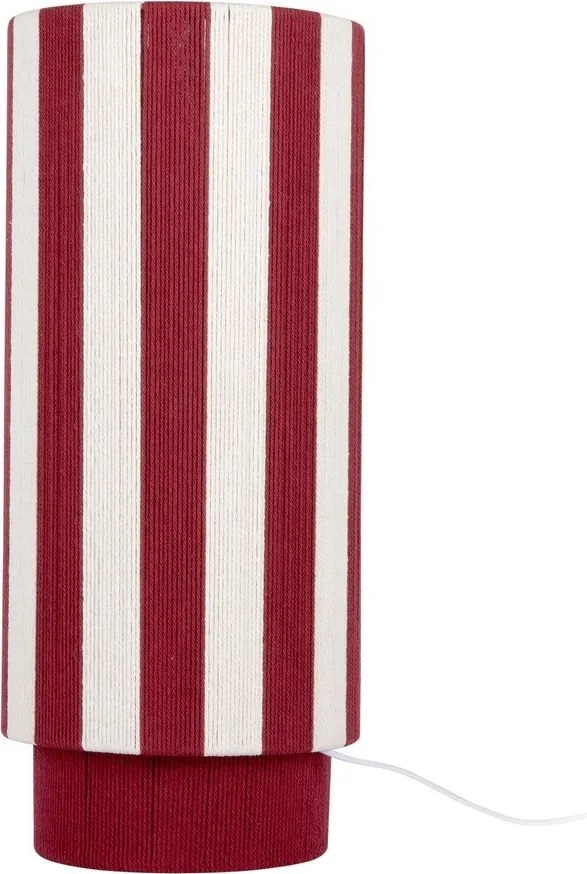 Červená/bílá provazová stolní lampa (výška 58 cm) Vienna Stripes – Leitmotiv