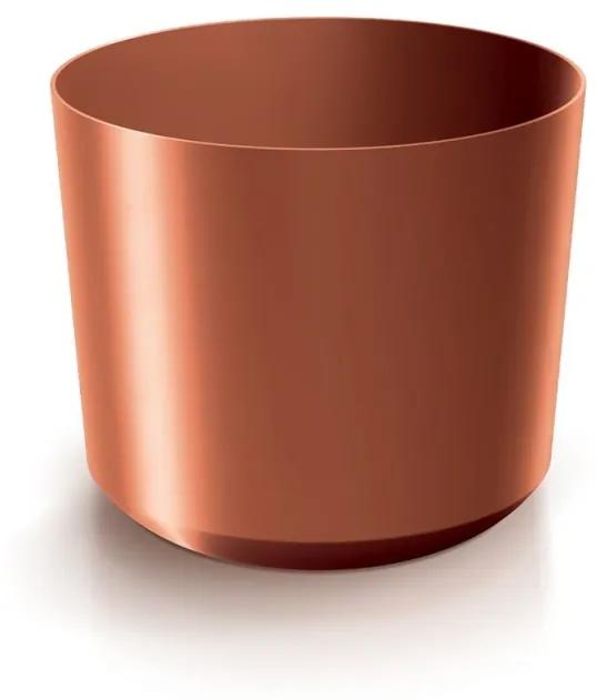 PROSPERPLAST Květináč - TUBO Průměr: 17,8 cm, Barva: zlatá