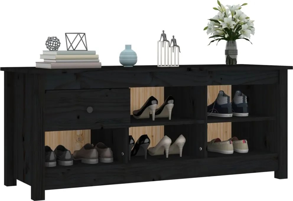 vidaXL Botník 110 x 38 x 45,5 cm masivní borovice [814594] Barva: medová hnědá