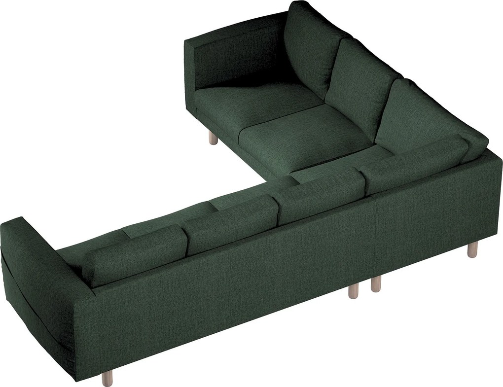 Potah na pohovku IKEA Norsborg rohová 5-místná barva zelená látka pletený vzor