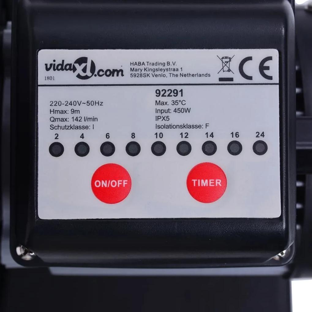 vidaXL Pískové filtrační čerpadlo s časovačem 450 W 25 l [92291]