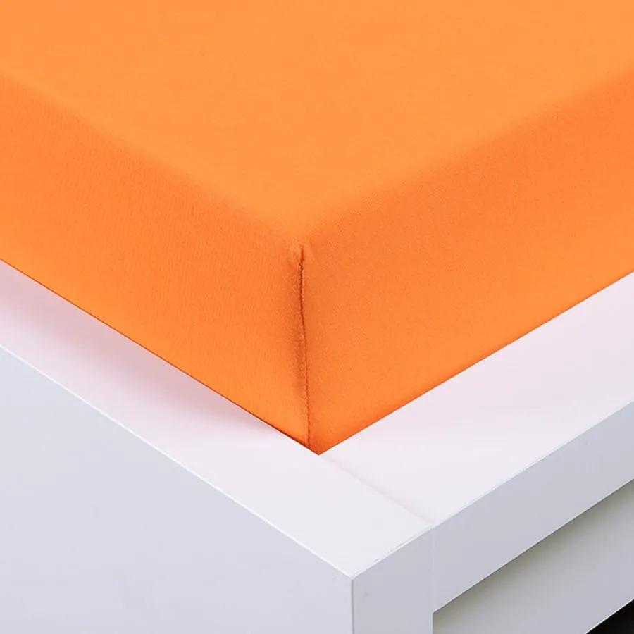 XPOSE® Jersey prostěradlo Exclusive - oranžové 140x200 cm