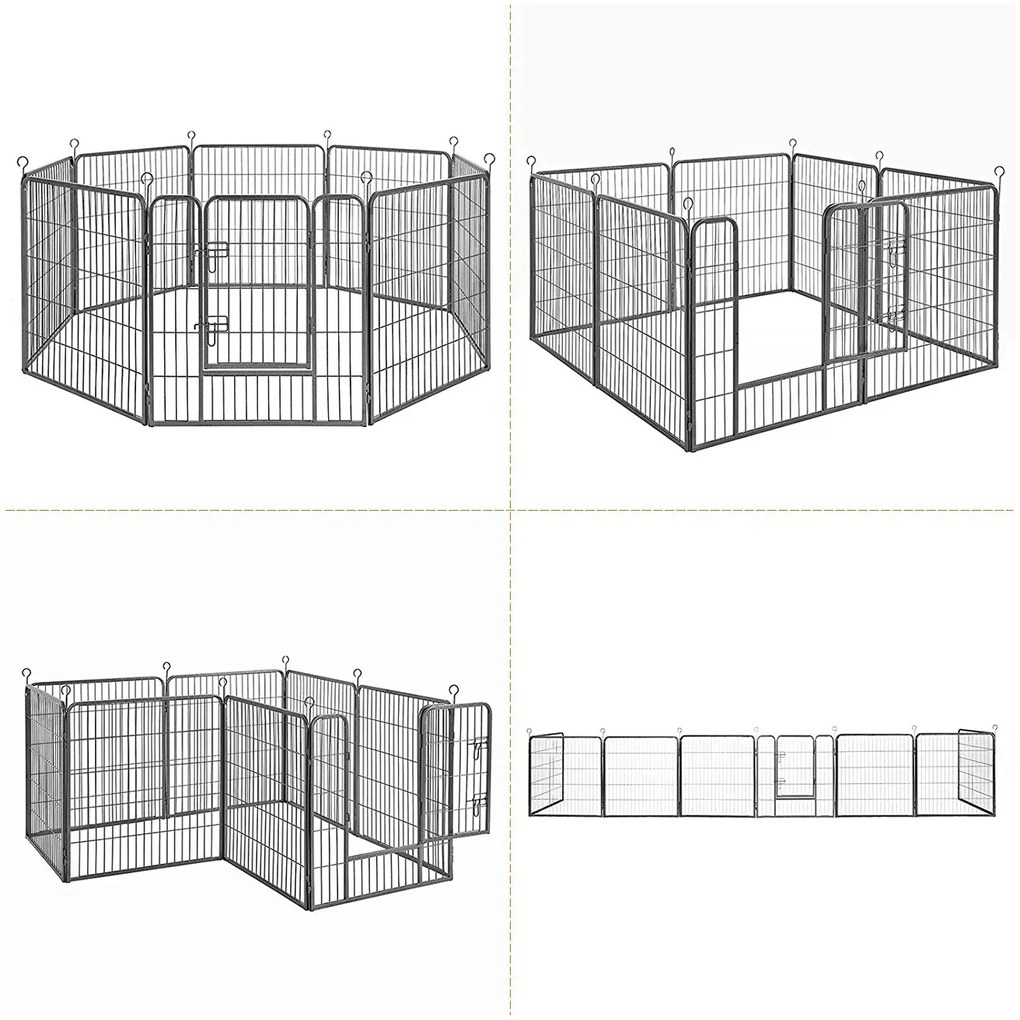 Ohrádka pro zvířata Babybel 210 cm šedá