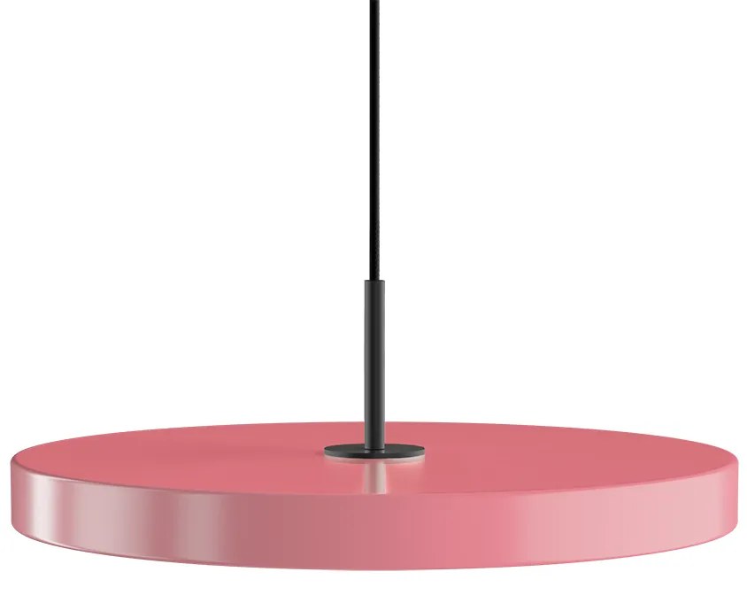 Umage 2422+4173 Asteria medium, závěsné svítidlo růžová/černá, LED 16W, 3000K průměr 43cm