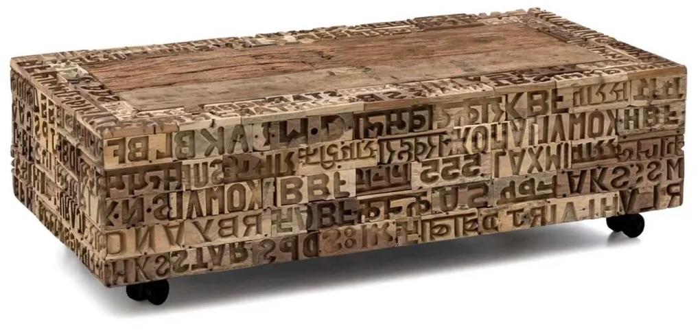 Dřevěný antik konferenční stolek Madurai II - 140*90*35 cm