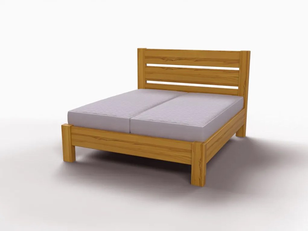 Ekointerier Tyger XXL postel - buk jádrový Moření: č. 112 - ořech, Rozměr: 160 x 200 cm