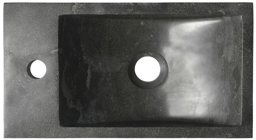 Sapho BLOK 40 x 10 x 22 cm 2401-38 umývátko otvor vlevo antracit