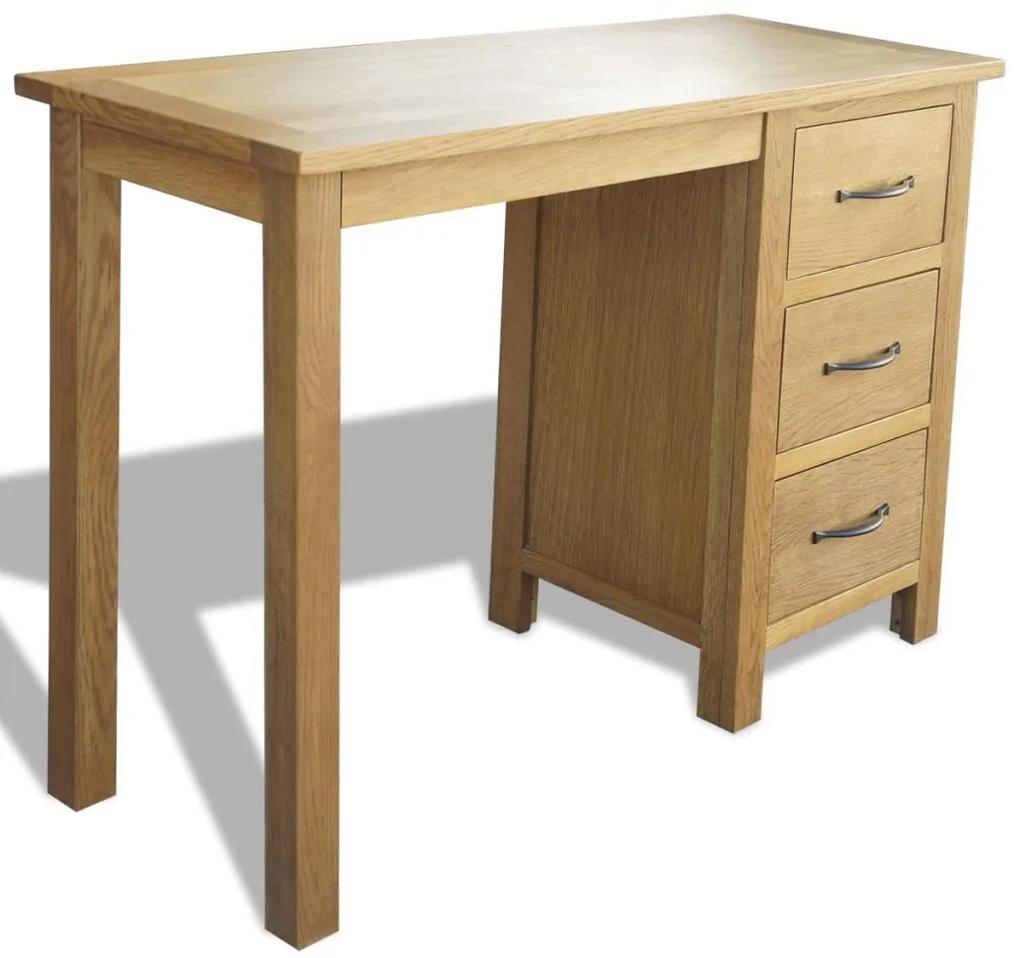 Psací stůl se 3 zásuvkami - dub | 106x40x75 cm