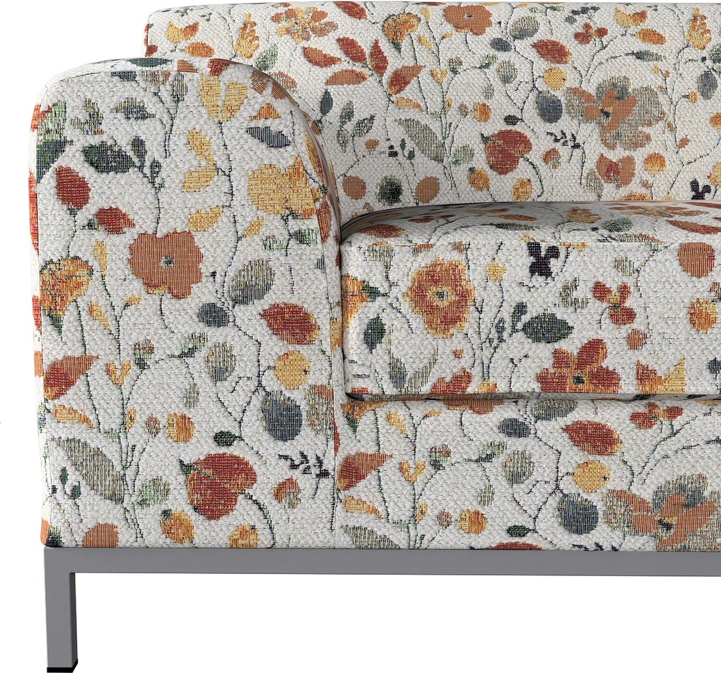 Potah na pohovku IKEA Kramfors 2-místná barva oranžová látka pletený vzor, vzorované