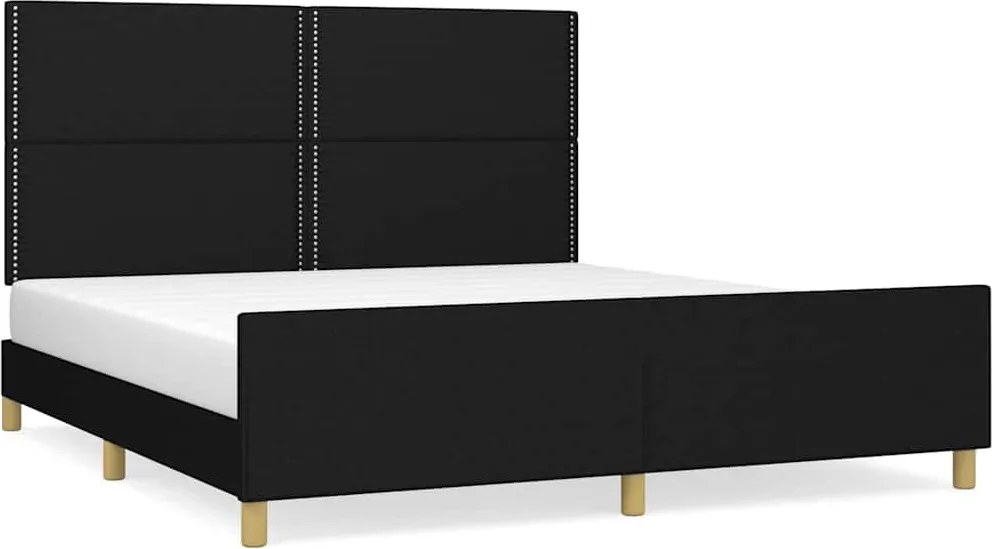 Rám postele bez matrace černý 180 x 200 cm textil 3124994