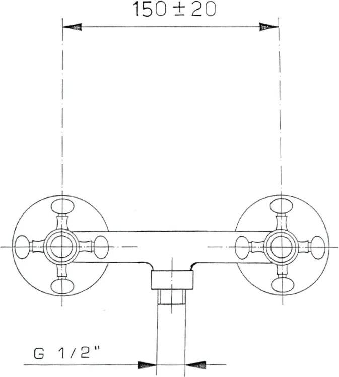 Reitano Rubinetteria, ANTEA nástěnná sprchová baterie, broušený nikl, 3868