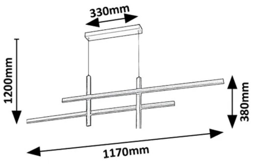 Rabalux 72366 - LED Lustr na lanku SEVERINE LED/40W/230V 3000K