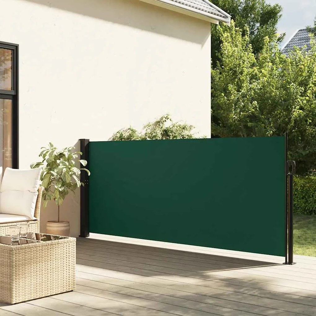 Zatahovací boční markýza tmavě zelená 100 x 300 cm