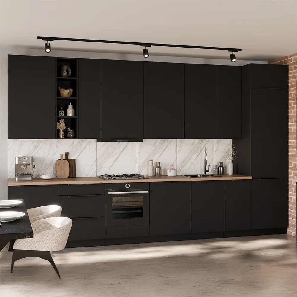 ARIA cc | dolní regál 30 D ZAK zakončovací s policí | 30 cm | UNI provedení | černá