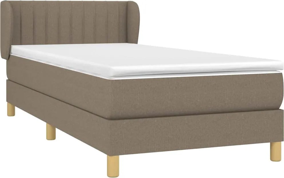 Box spring postel s matrací taupe 100 x 200 cm textil 3126945