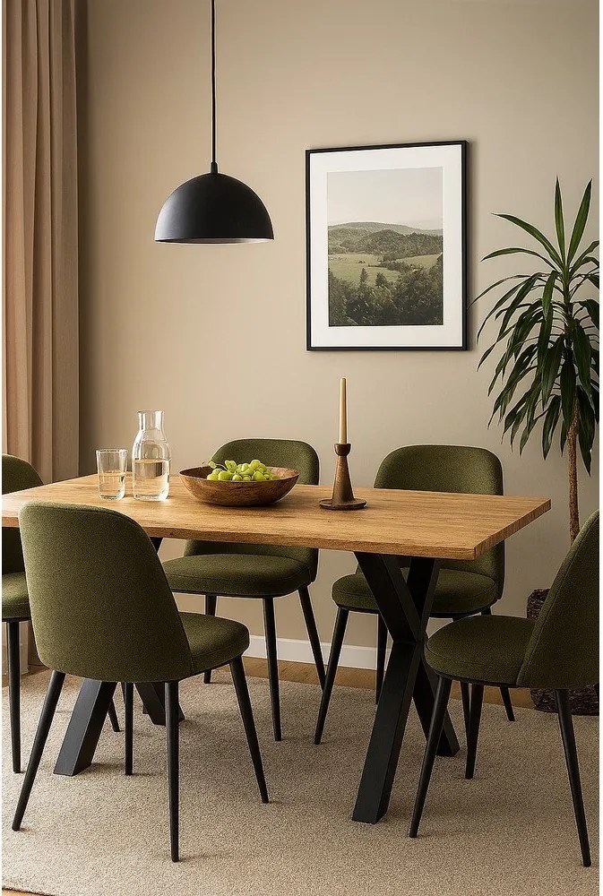 Jídelní stůl v dekoru dubu 90x160 cm Kora – Bonami Essentials