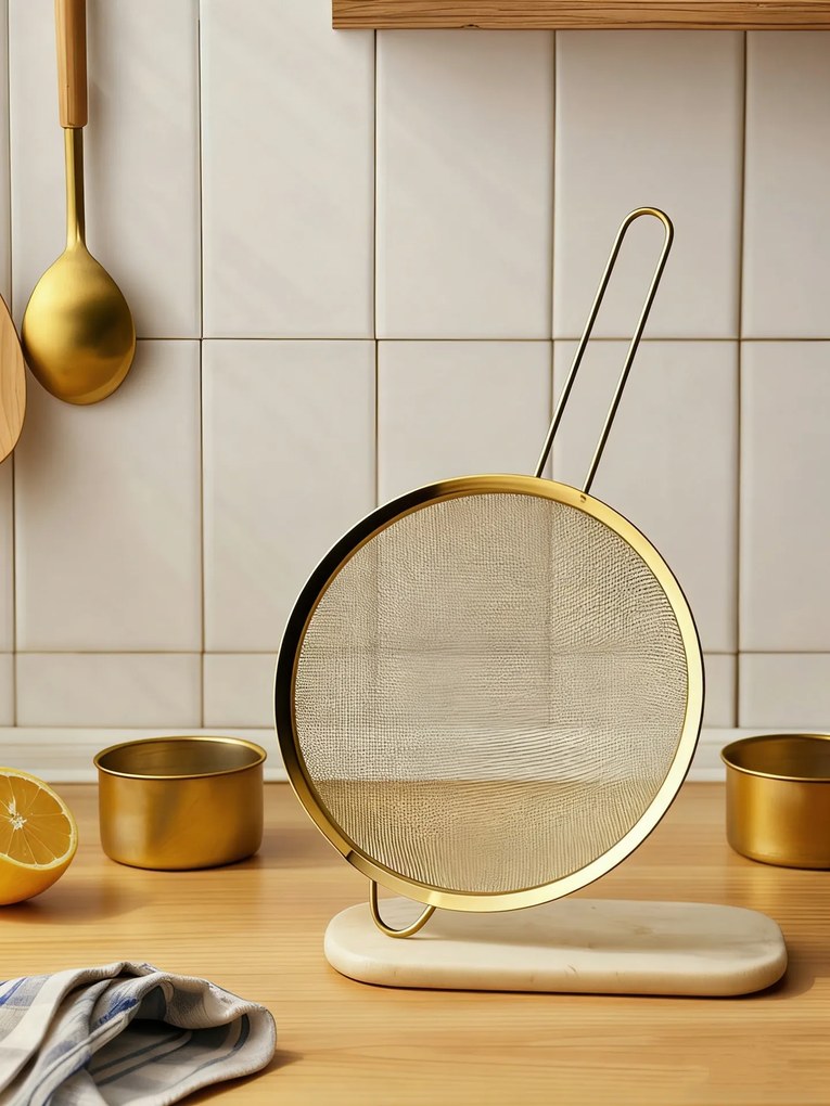 Sinsay - Sítko s lesklou povrchovou úpravou - zlatá