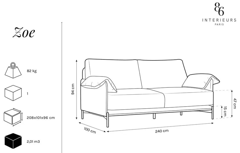 Zelená pohovka Interieurs 86 Zoe