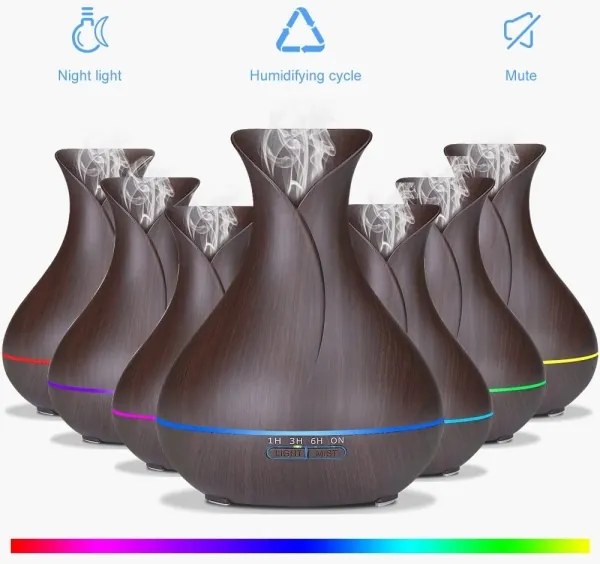 LED RGB Zvlhčovač a ionizátor vzduchu 400 ml